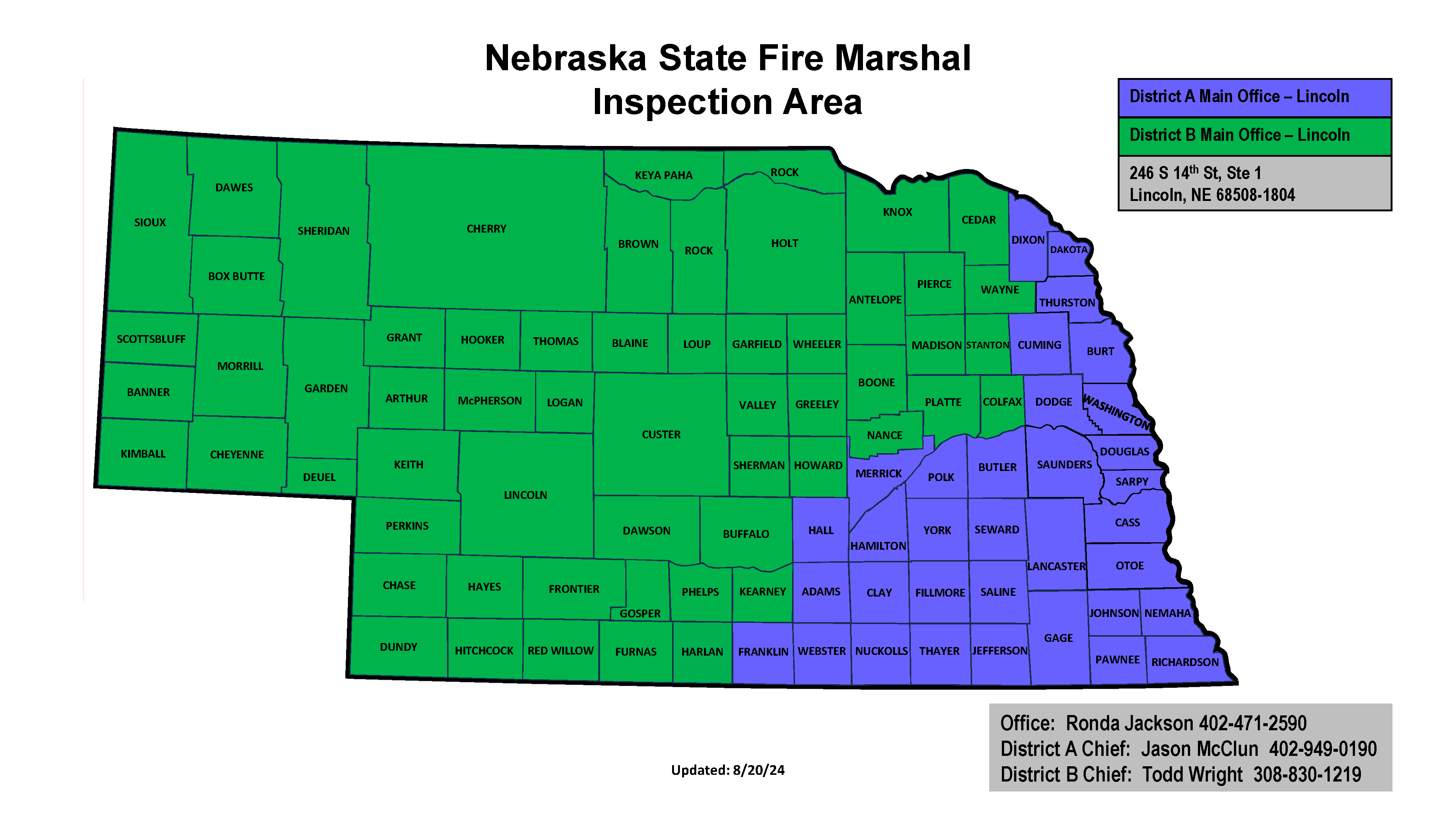 Maps | Nebraska State Fire Marshal